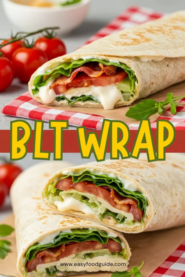BLT Wrap with Crispy Bacon & Fresh Veggies- Easy Food Guide