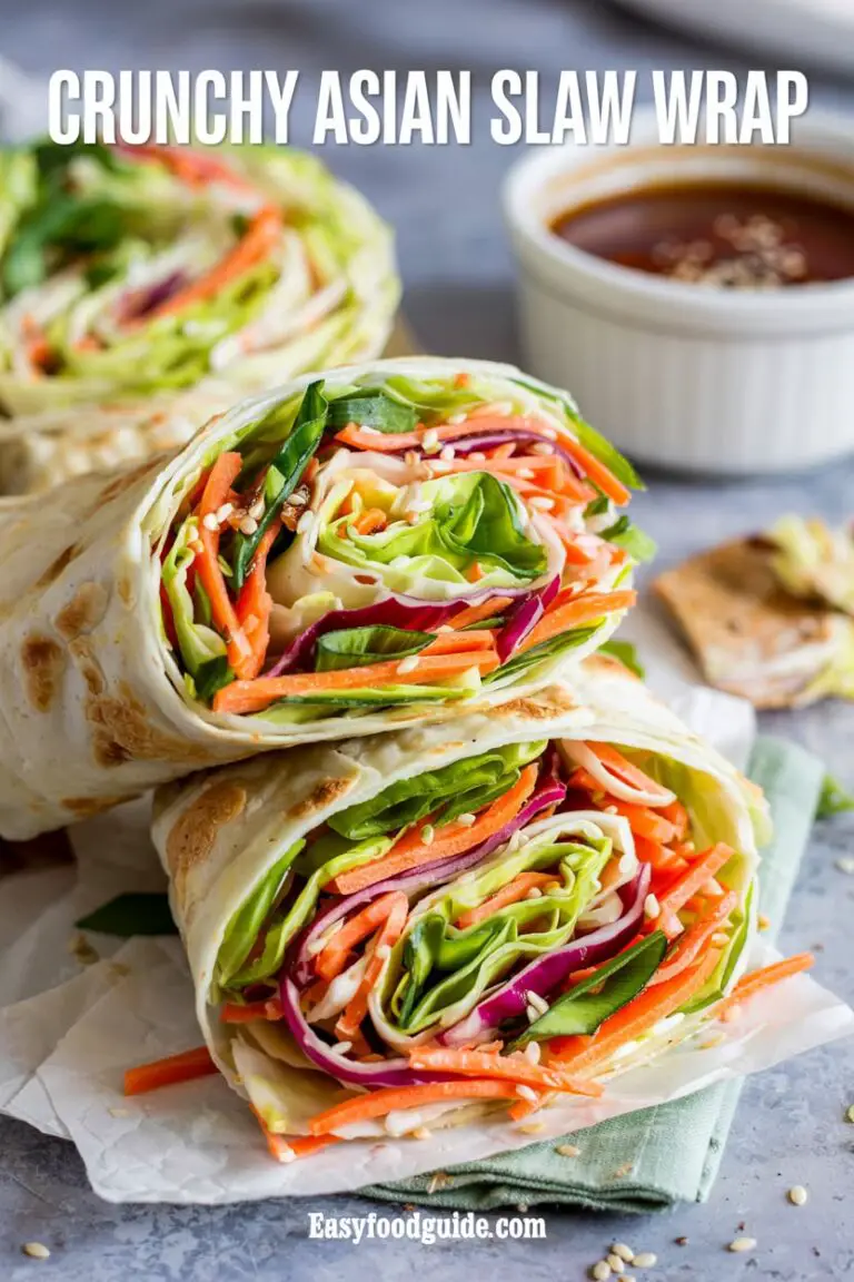 Fresh and Zesty Crunchy Asian Slaw Wrap - Easy Food Guide
