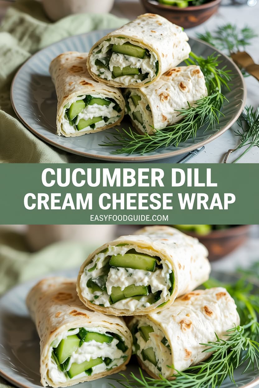 Cucumber Dill Cream Cheese Wraps - Easy Food Guide