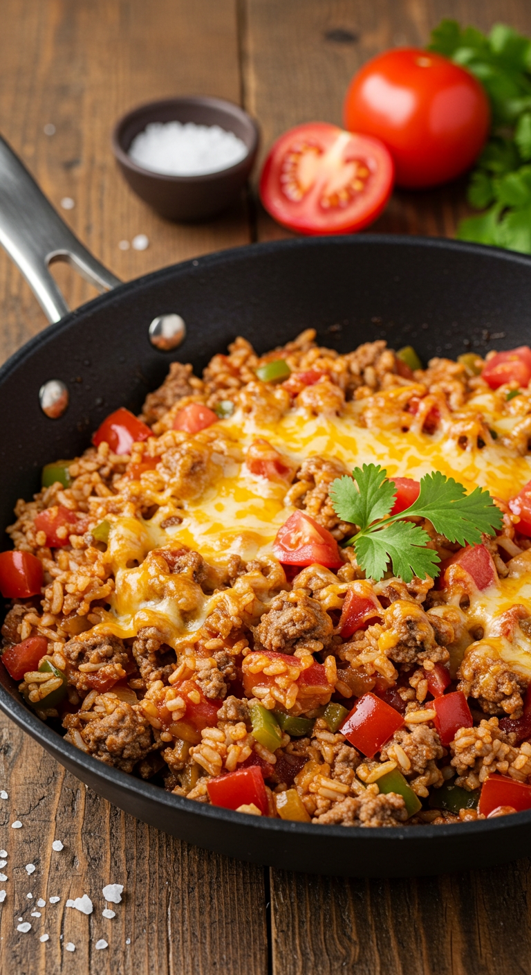 Savory Ground Beef and Rice Skillet Recipe - Easy Food Guide