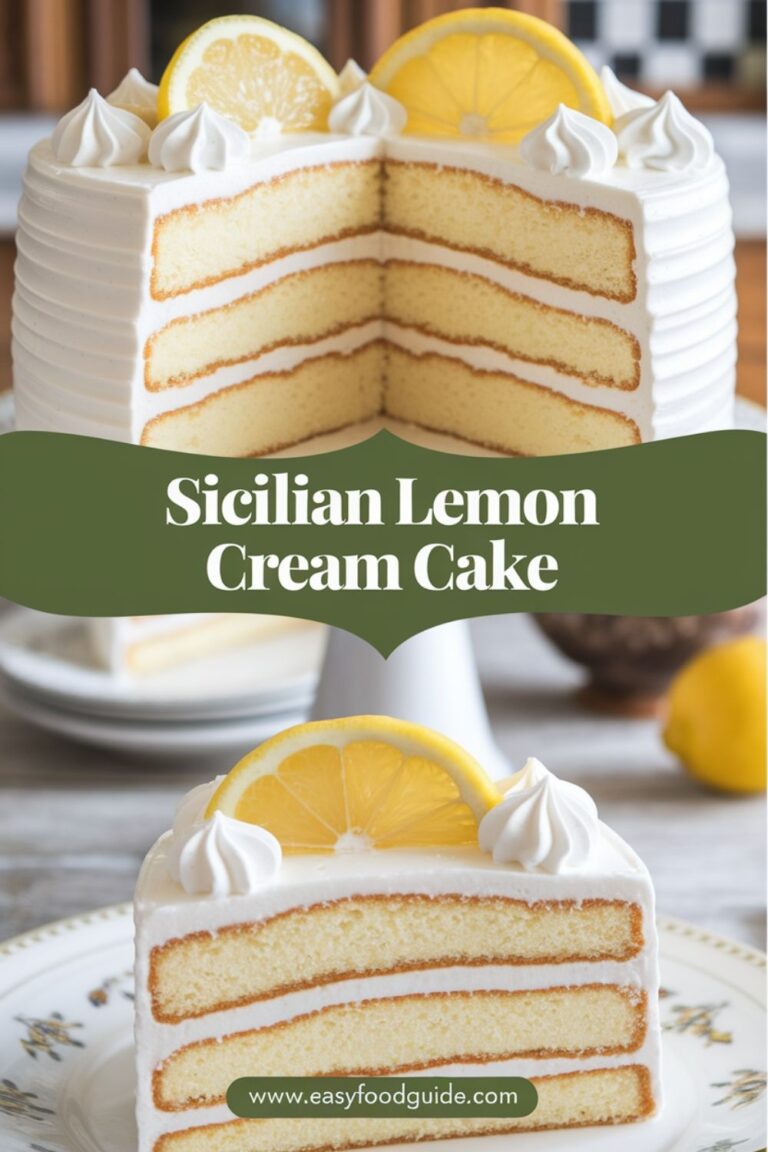 Delicate Sicilian Lemon Cream Cake Recipe - Easy Food Guide