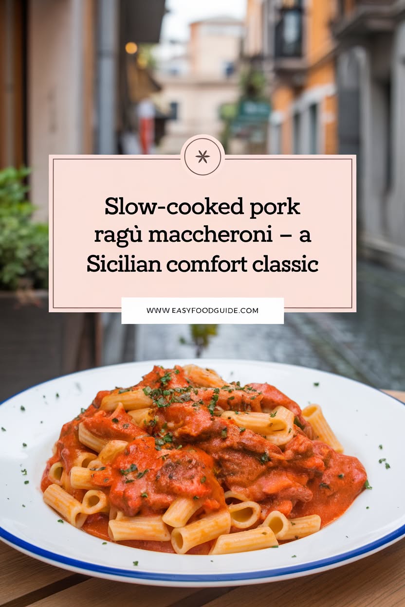 Slow-Cooked Pork Ragù Maccheroni Recipe - Easy Food Guide