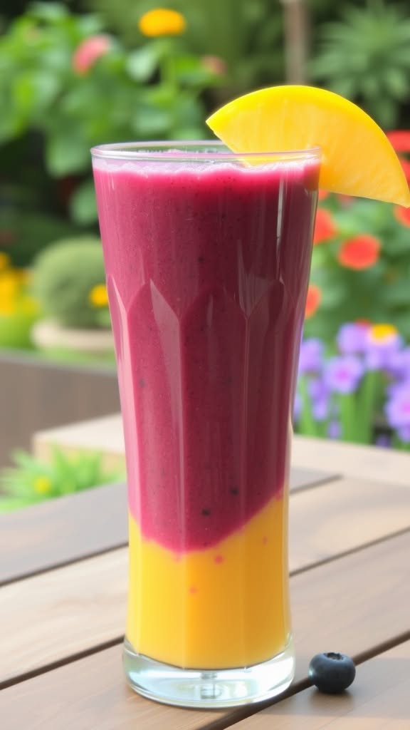 Blueberry Mango Coconut Water Smoothie - Easy Food Guide