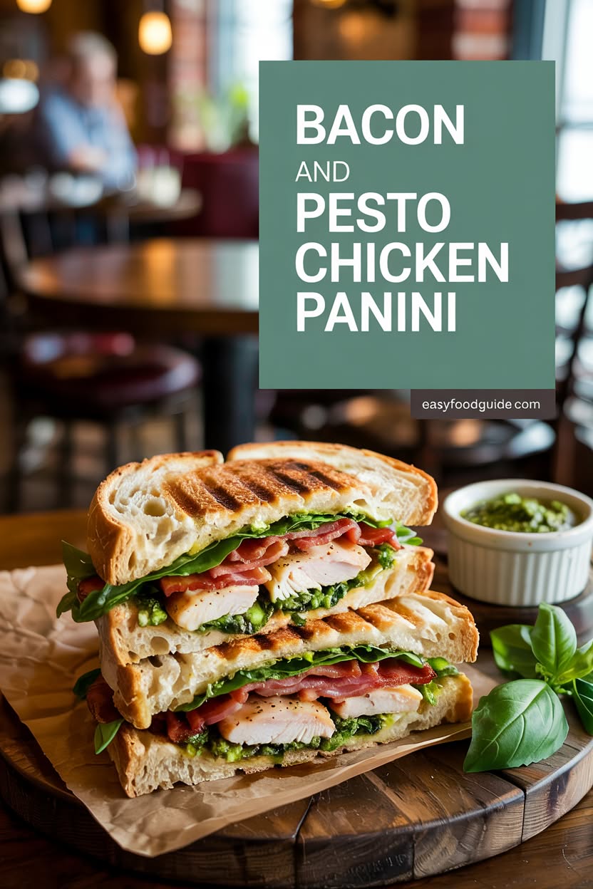 Bacon and Pesto Chicken Panini Recipe - Easy Food Guide