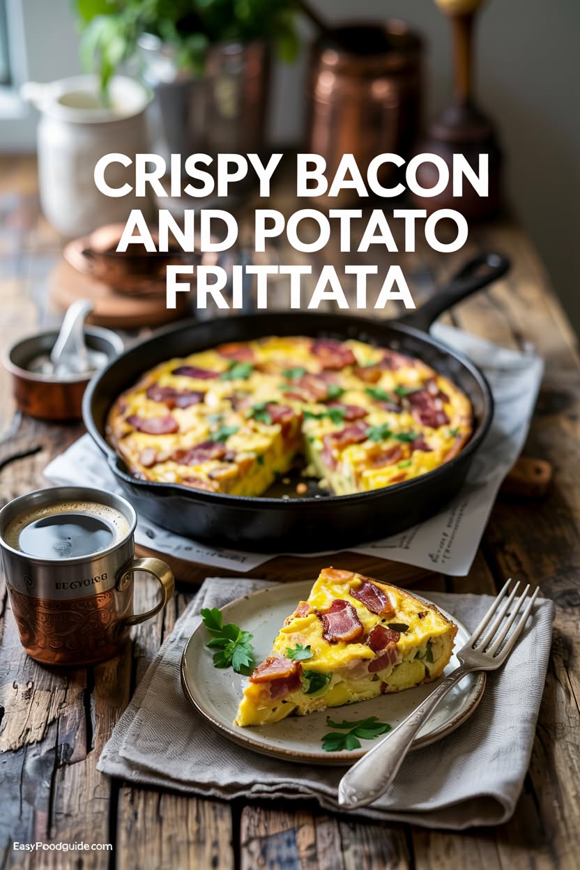 Crispy Bacon and Potato Frittata Recipe - Easy Food Guide