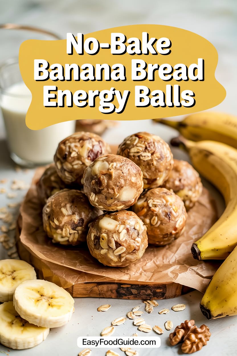 No Bake Banana Bread Energy Balls Recipe - Easy Food Guide