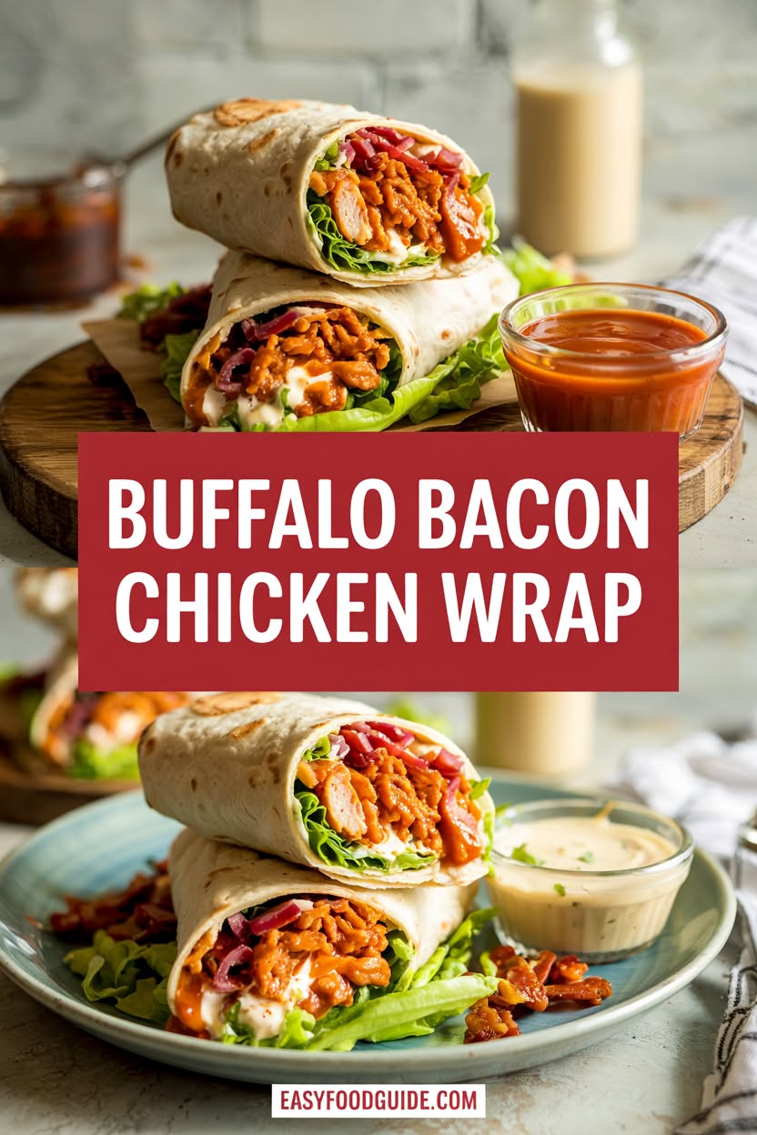 Spicy Buffalo Bacon Chicken Wrap - Easy Food Guide
