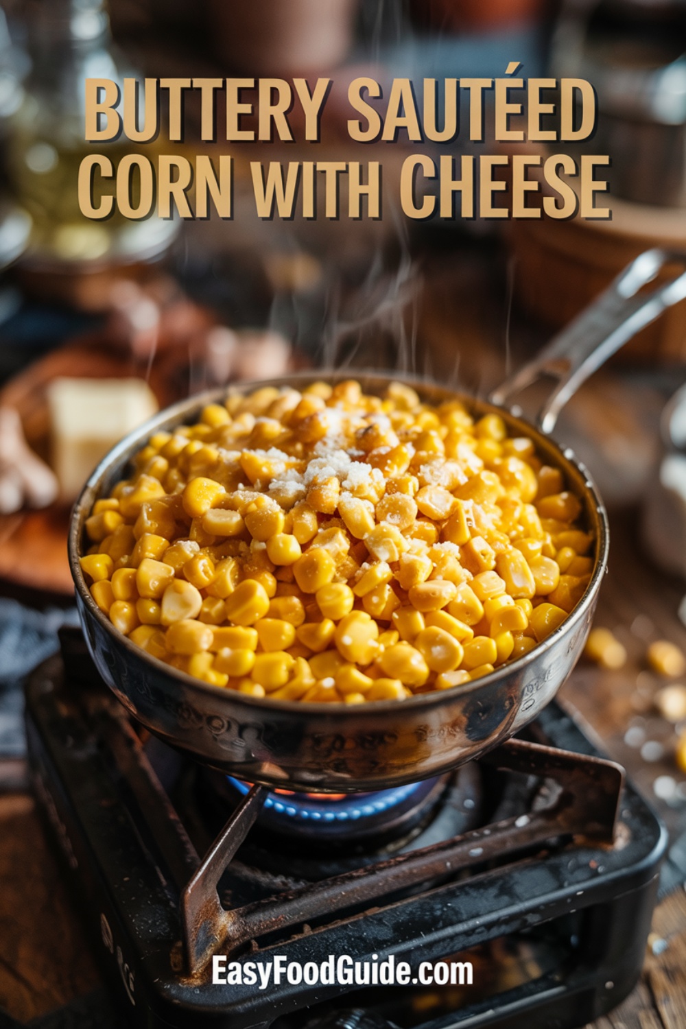Buttery Sautéed Sweet Corn with Cheese - Easy Food Guide