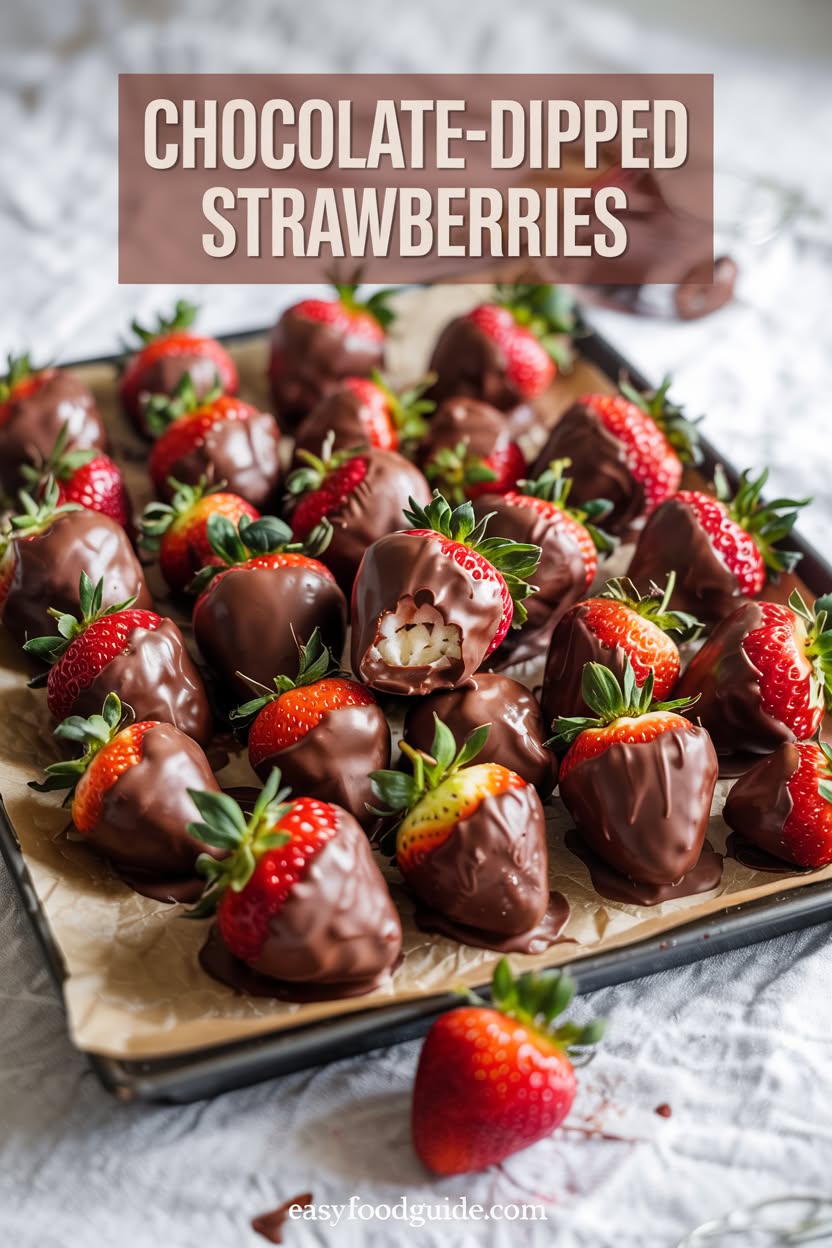Dark Chocolate Dipped Strawberries Recipe - Easy Food Guide