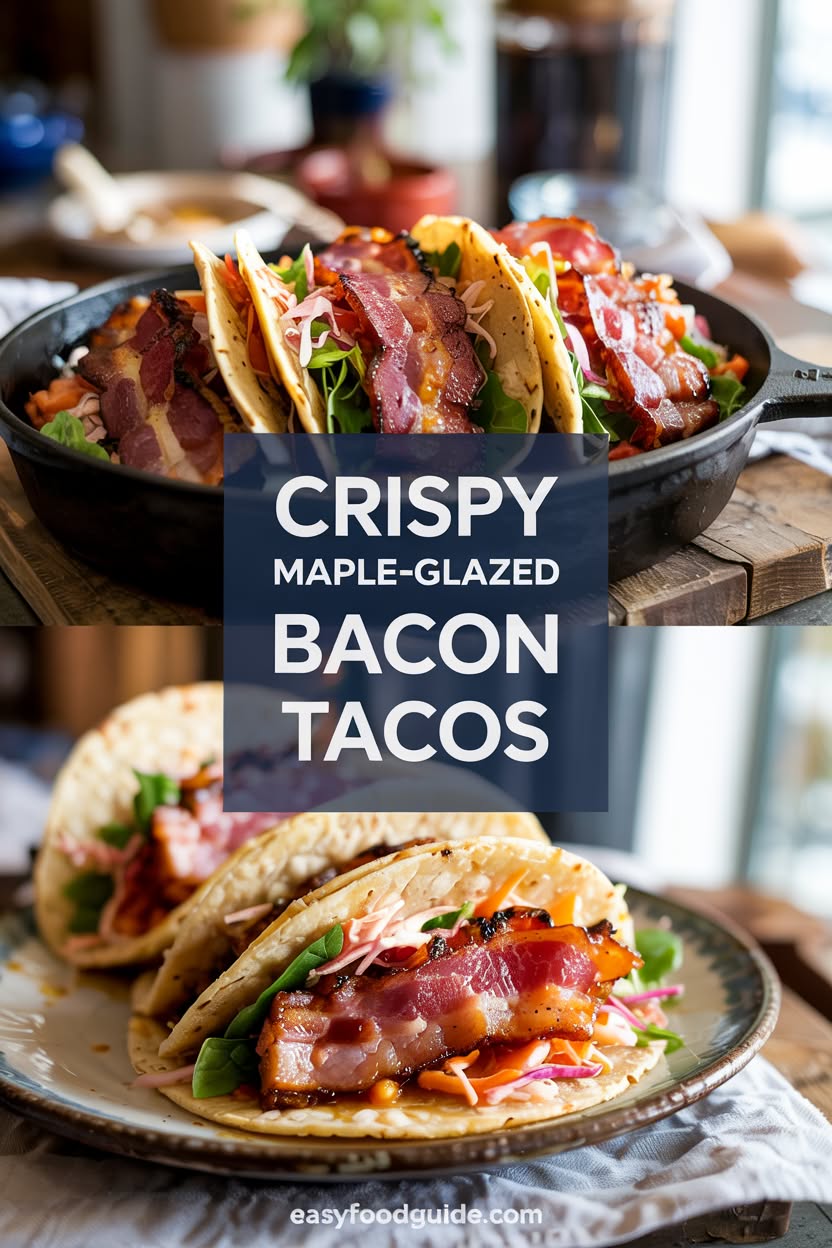 Easy Crispy Maple-Glazed Bacon Tacos - Easy Food Guide