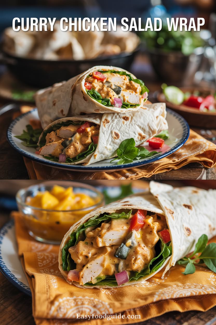 Creamy Curry Chicken Salad Wrap - Easy Food Guide