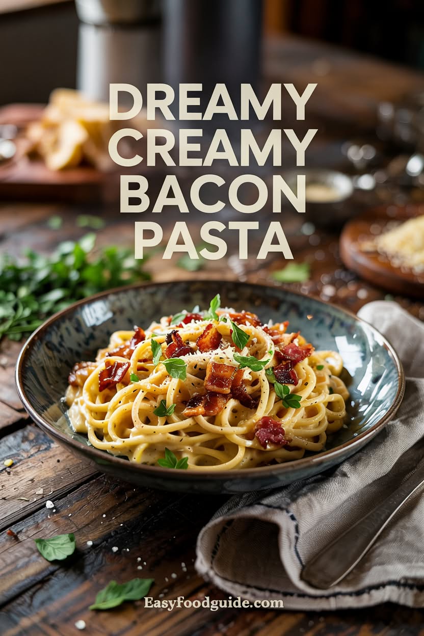 Indulgent Dreamy Creamy Bacon Pasta Recipe - Easy Food Guide