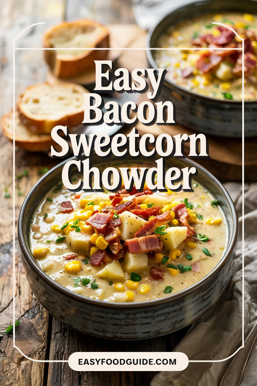 Hearty Easy Bacon Sweetcorn Chowder Recipe - Easy Food Guide