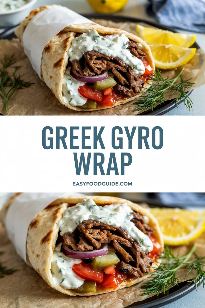 Greek Gyro Wrap with Tzatziki Sauce - Easy Food Guide