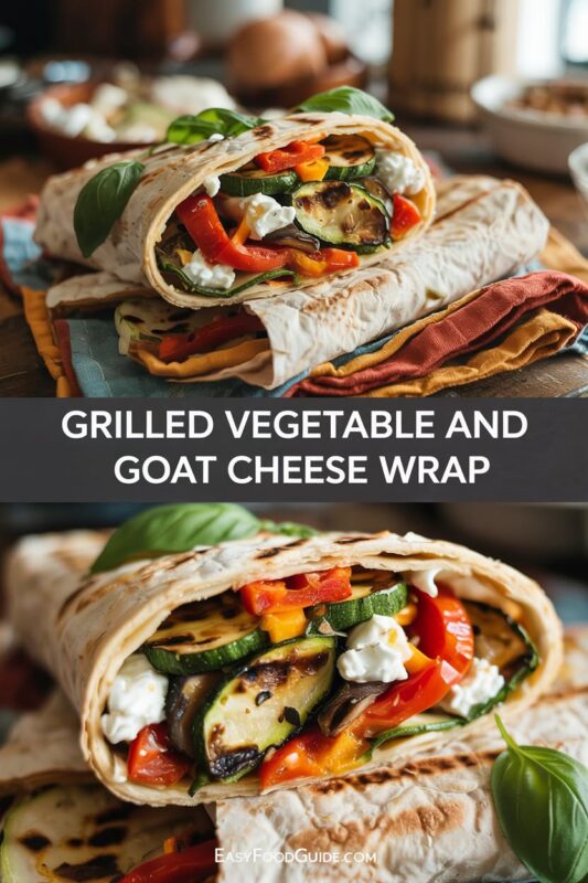 Grilled Vegetable and Goat Cheese Wrap - Easy Food Guide