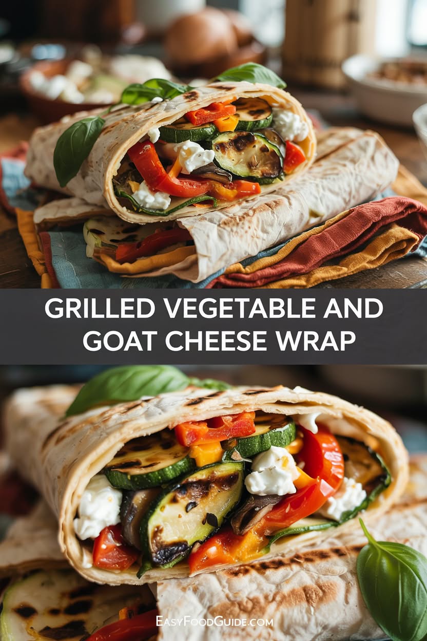 Grilled Vegetable and Goat Cheese Wrap - Easy Food Guide