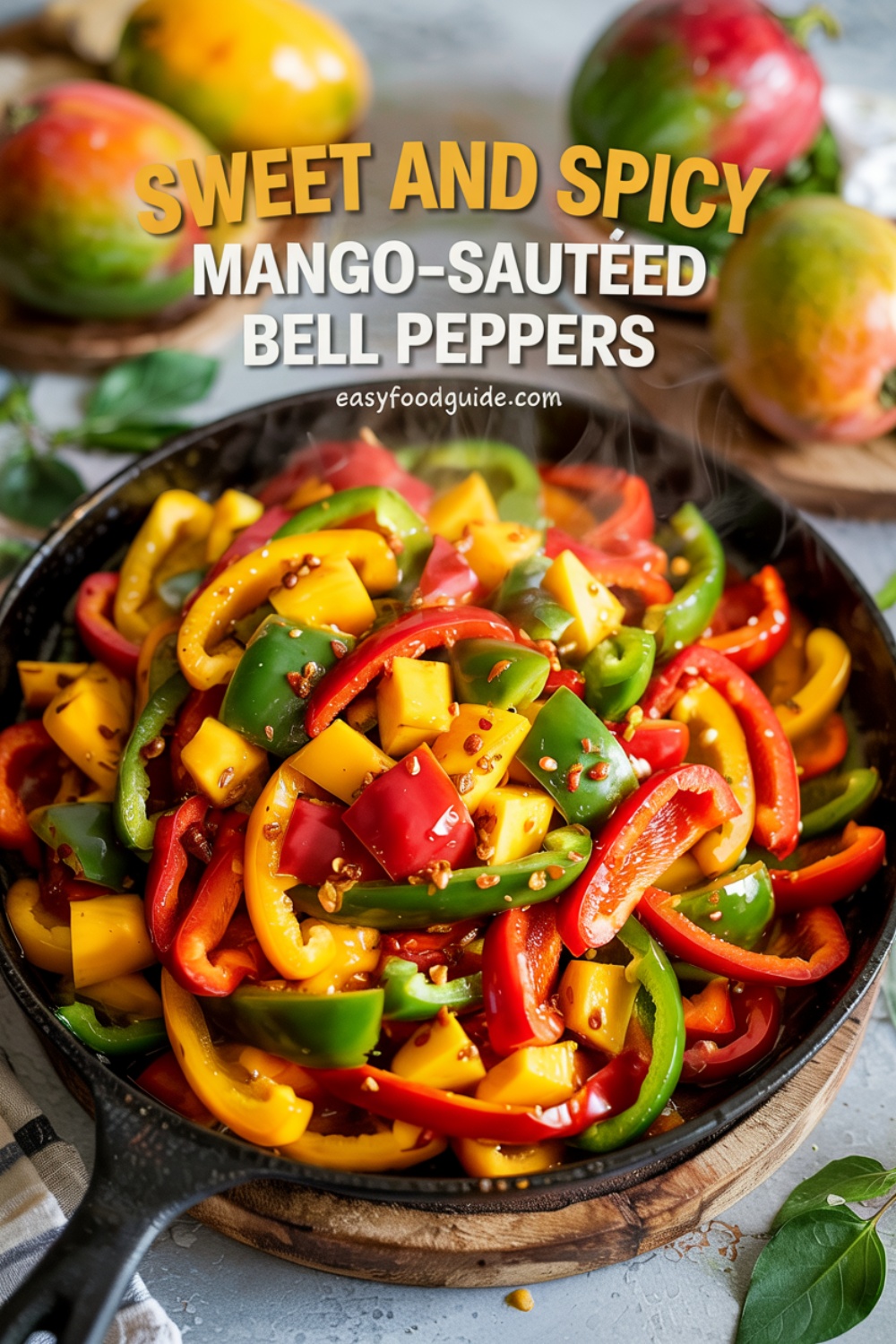 Sweet and Spicy Mango-Sautéed Bell Peppers - Easy Food Guide