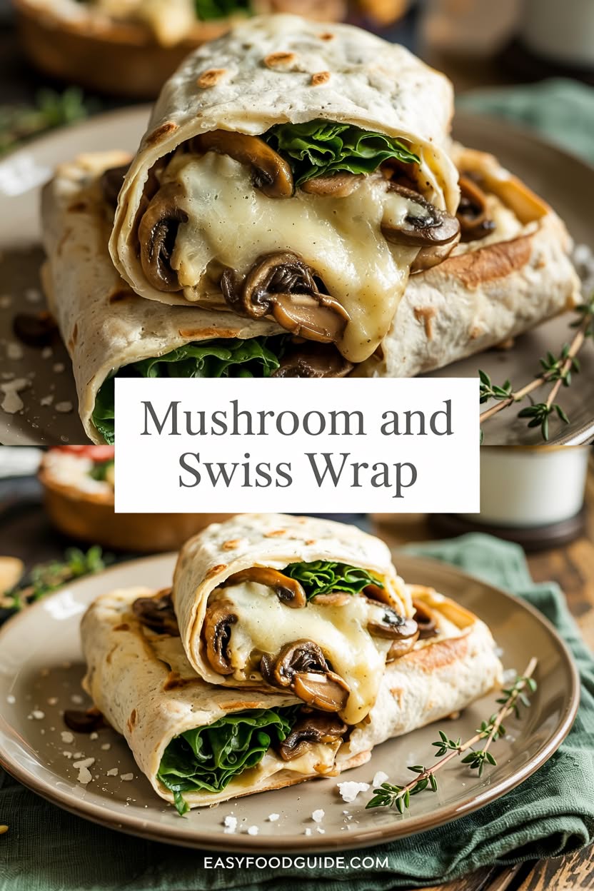 Savory Mushroom and Swiss Cheese Wrap - Easy Food Guide