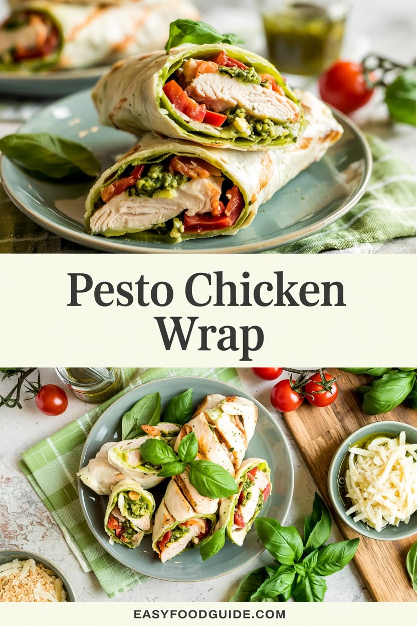 Pesto Chicken Wrap with Mozzarella - Easy Food Guide