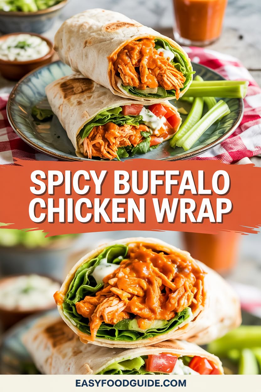 Zesty Spicy Buffalo Chicken Wrap Recipe - Easy Food Guide
