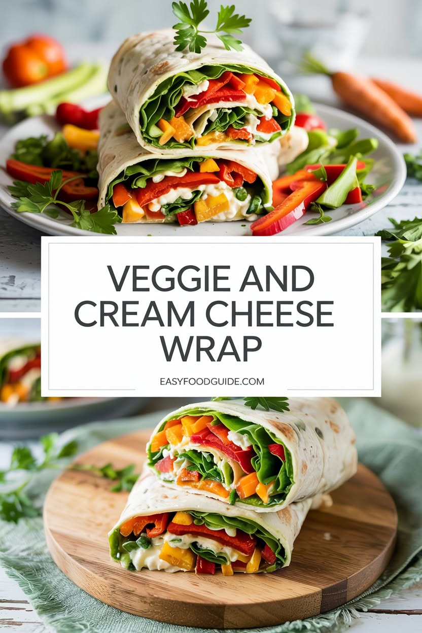 Colorful Veggie and Cream Cheese Pinwheel Wraps - Easy Food Guide
