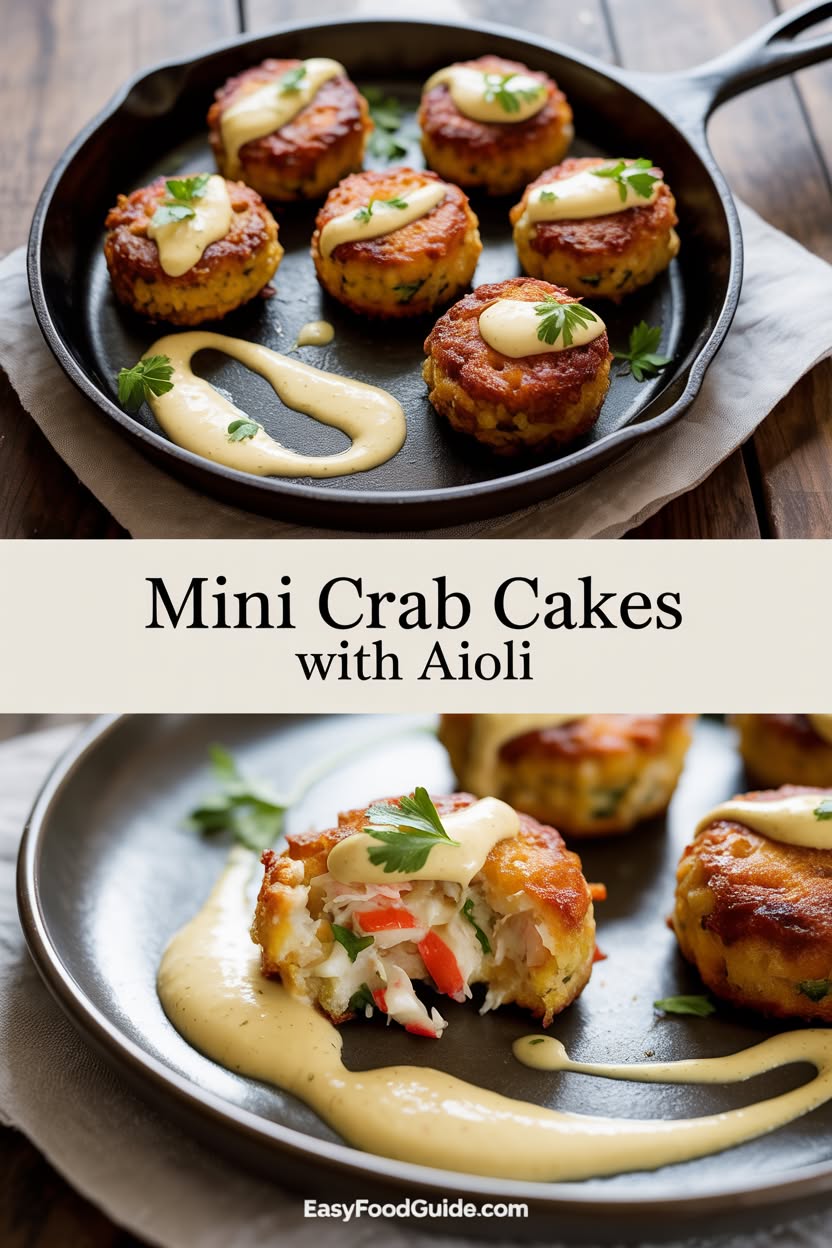 Crispy Mini Crab Cakes with Zesty Aioli - Easy Food Guide