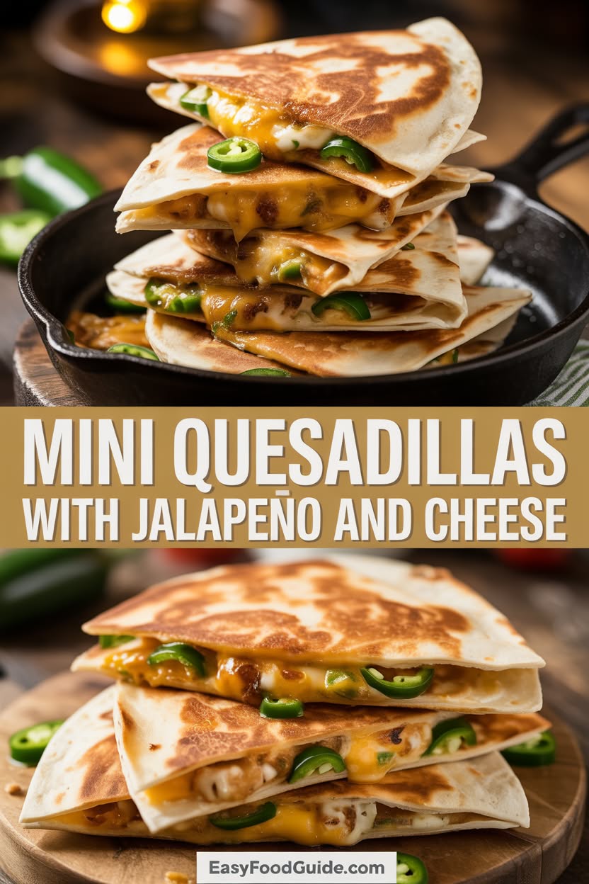 Cheesy Mini Quesadillas with Jalapeño Kick - Easy Food Guide