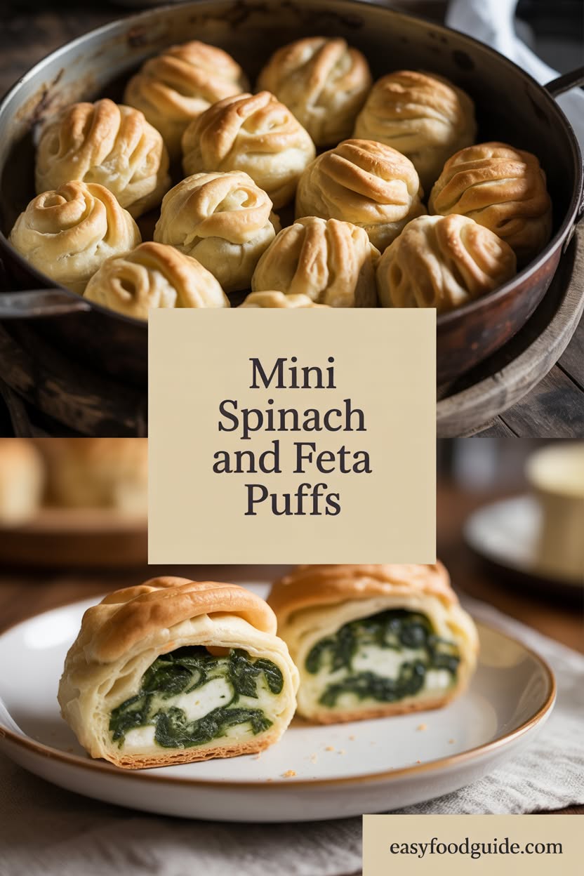 Crispy Mini Spinach and Feta Puffs - Easy Food Guide