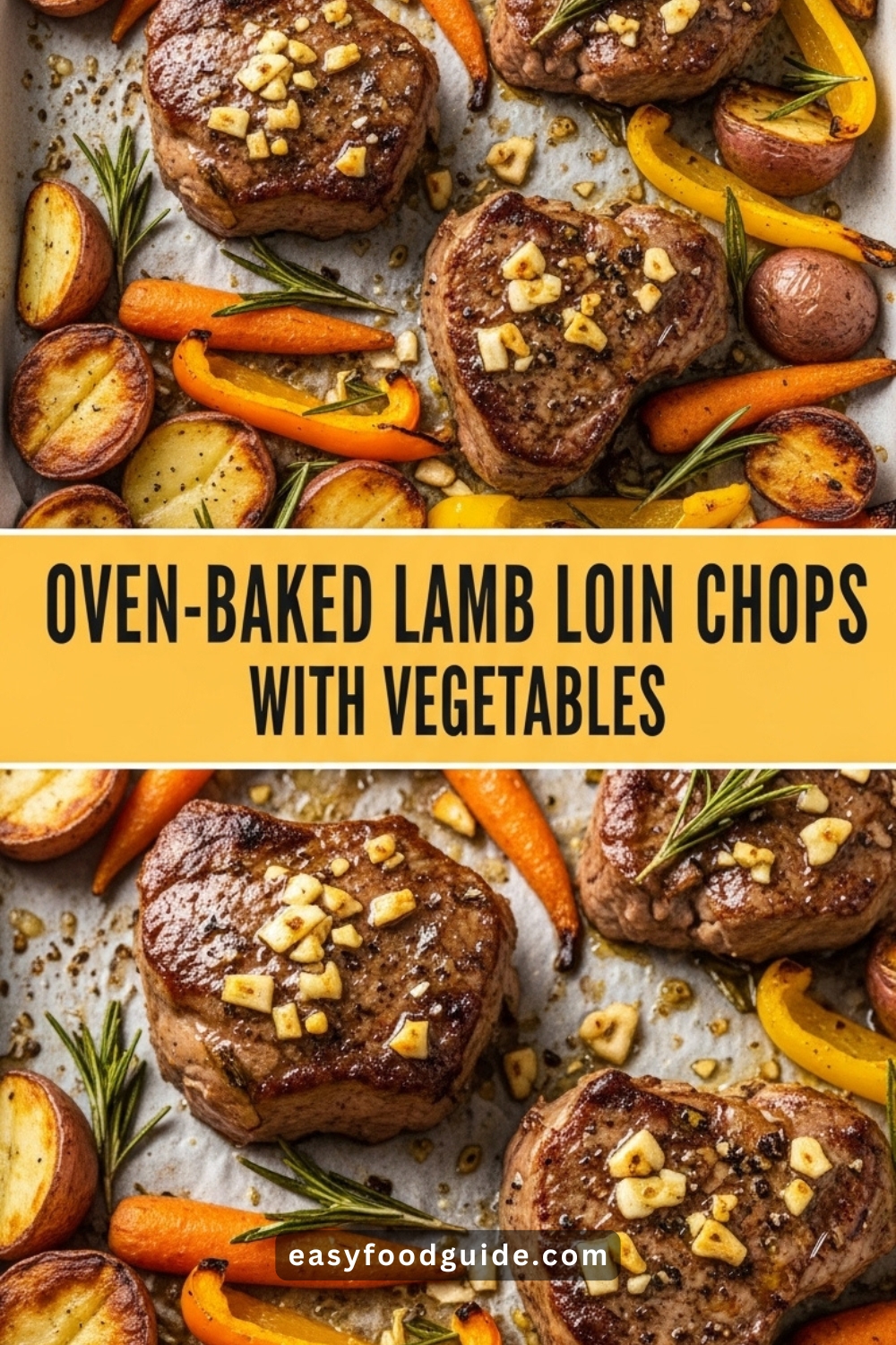 Oven-Baked Lamb Loin Chops Vegetables - Easy Food Guide