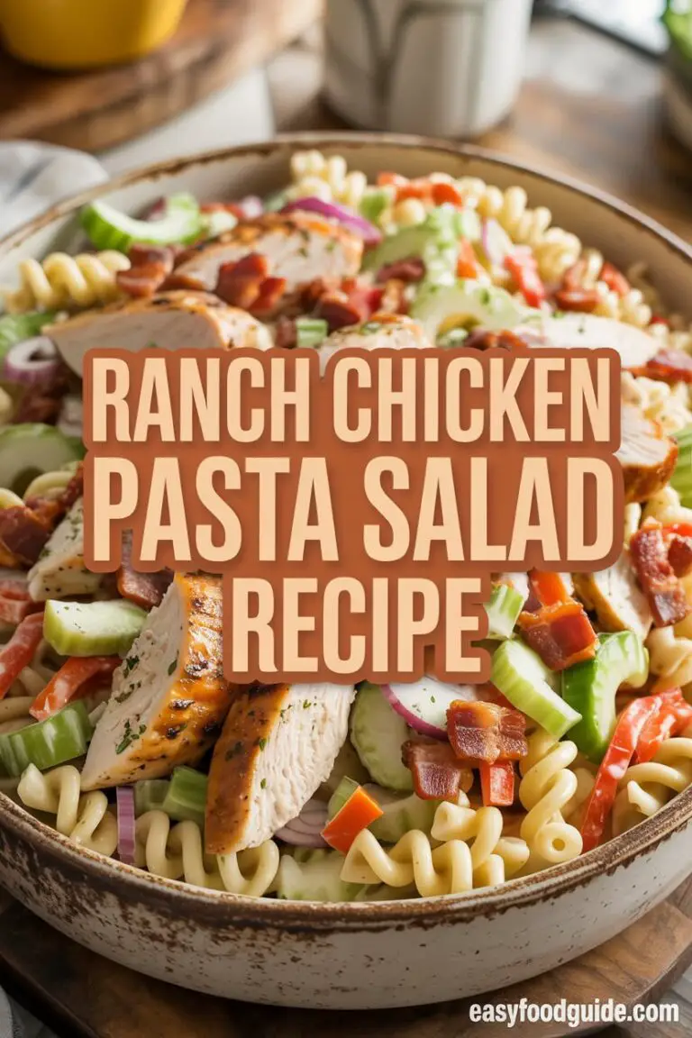 Creamy Ranch Chicken Pasta Salad Recipe - Easy Food Guide
