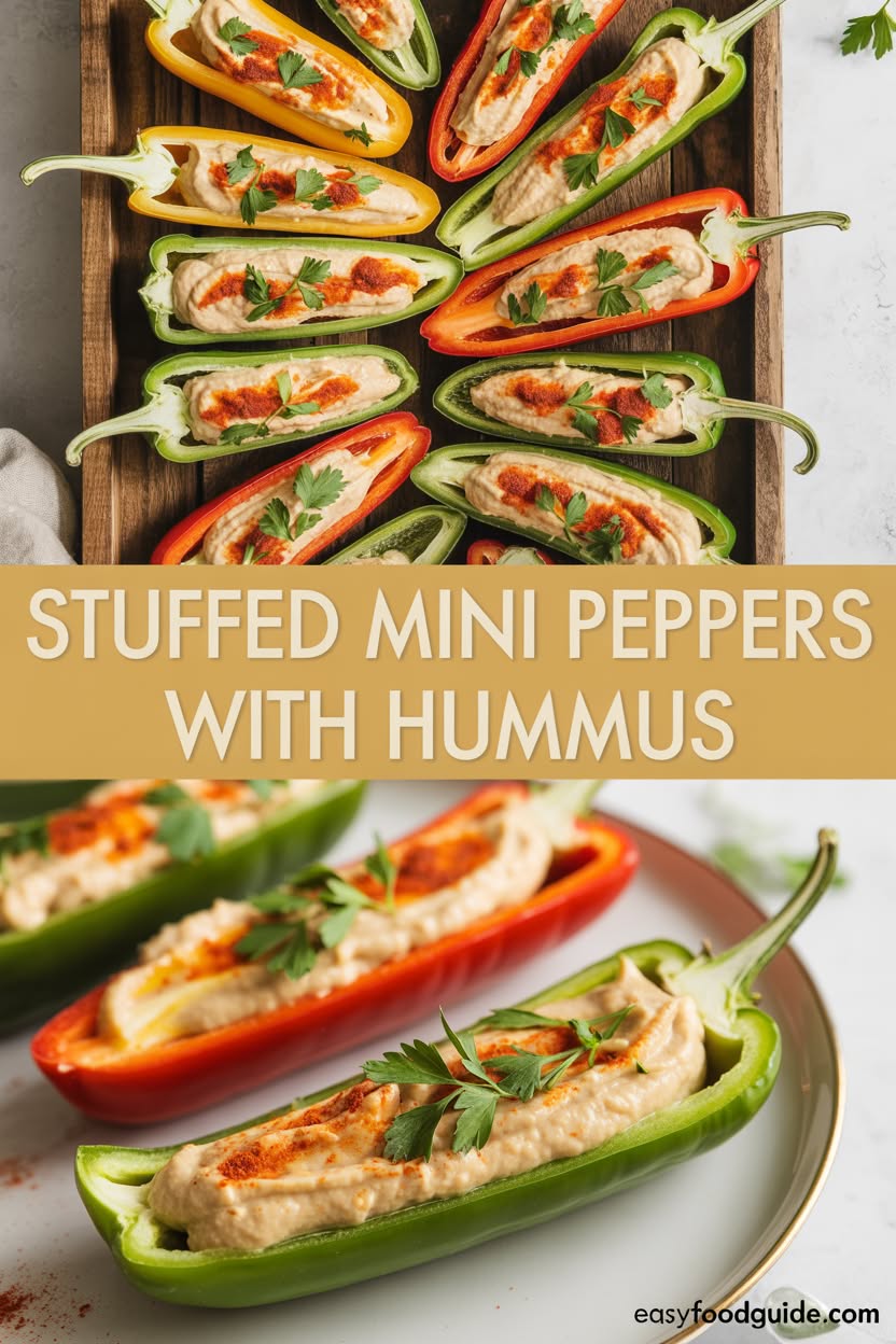 Stuffed Mini Peppers with Creamy Hummus - Easy Food Guide