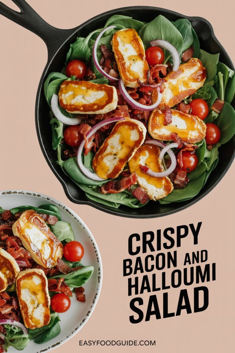 Crispy Bacon and Halloumi Salad Recipe - Easy Food Guide