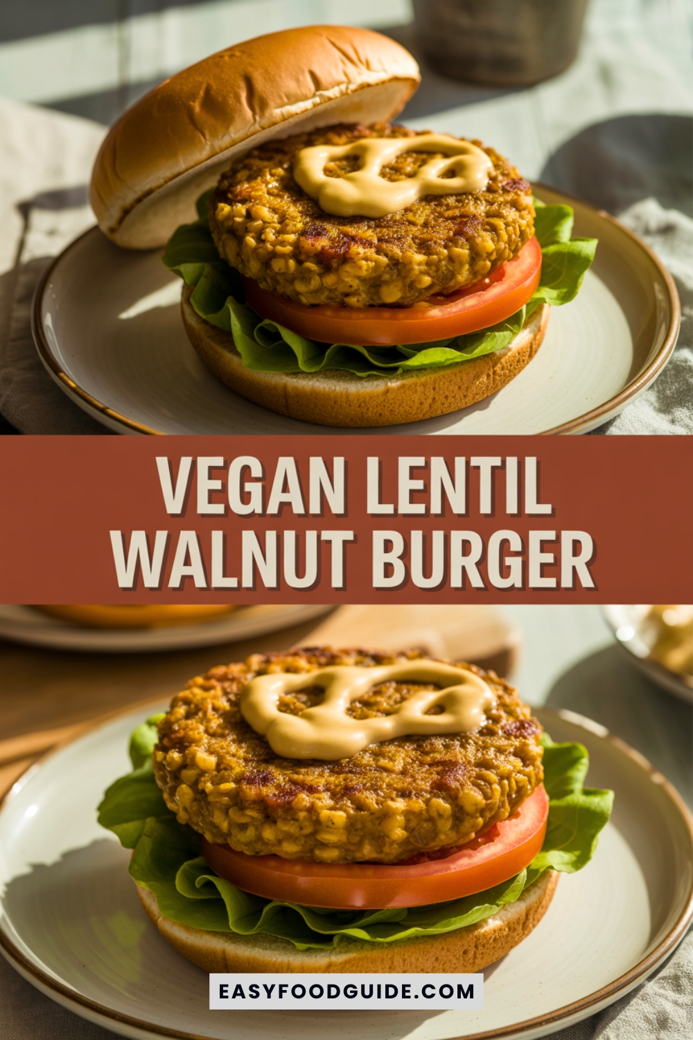 Vegan Lentil Walnut Burger Recipe - Easy Food Guide