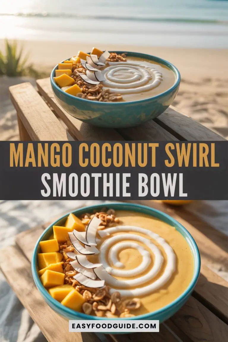 Tropical Mango Coconut Swirl Smoothie Bowl - Easy Food Guide