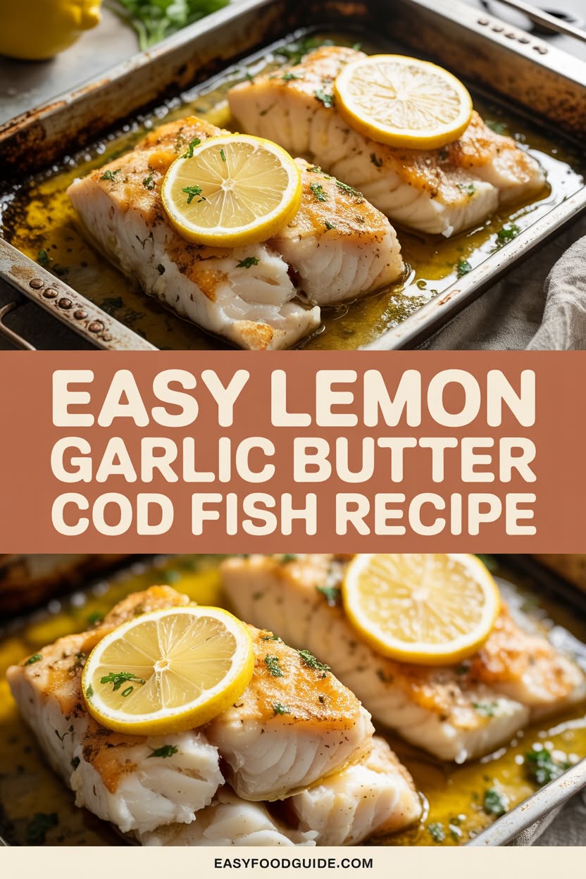 Easy Lemon Garlic Butter Cod Recipe - Easy Food Guide