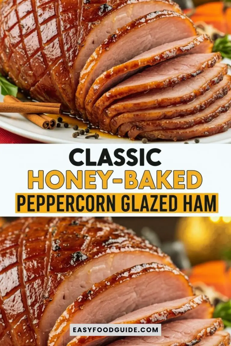 Classic Honey-Baked Peppercorn Glazed Ham - Easy Food Guide