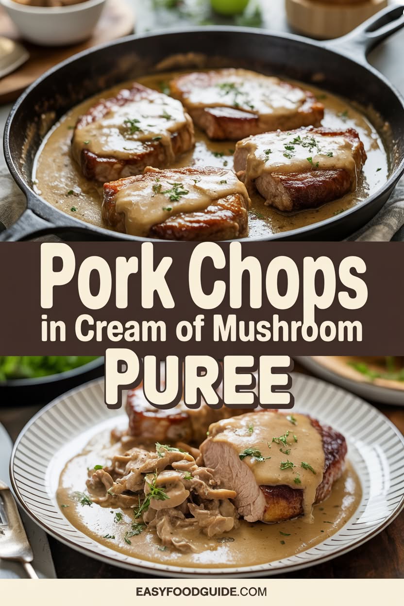 Pork Chops in Cream of Mushroom Puree Recipe - Easy Food Guide