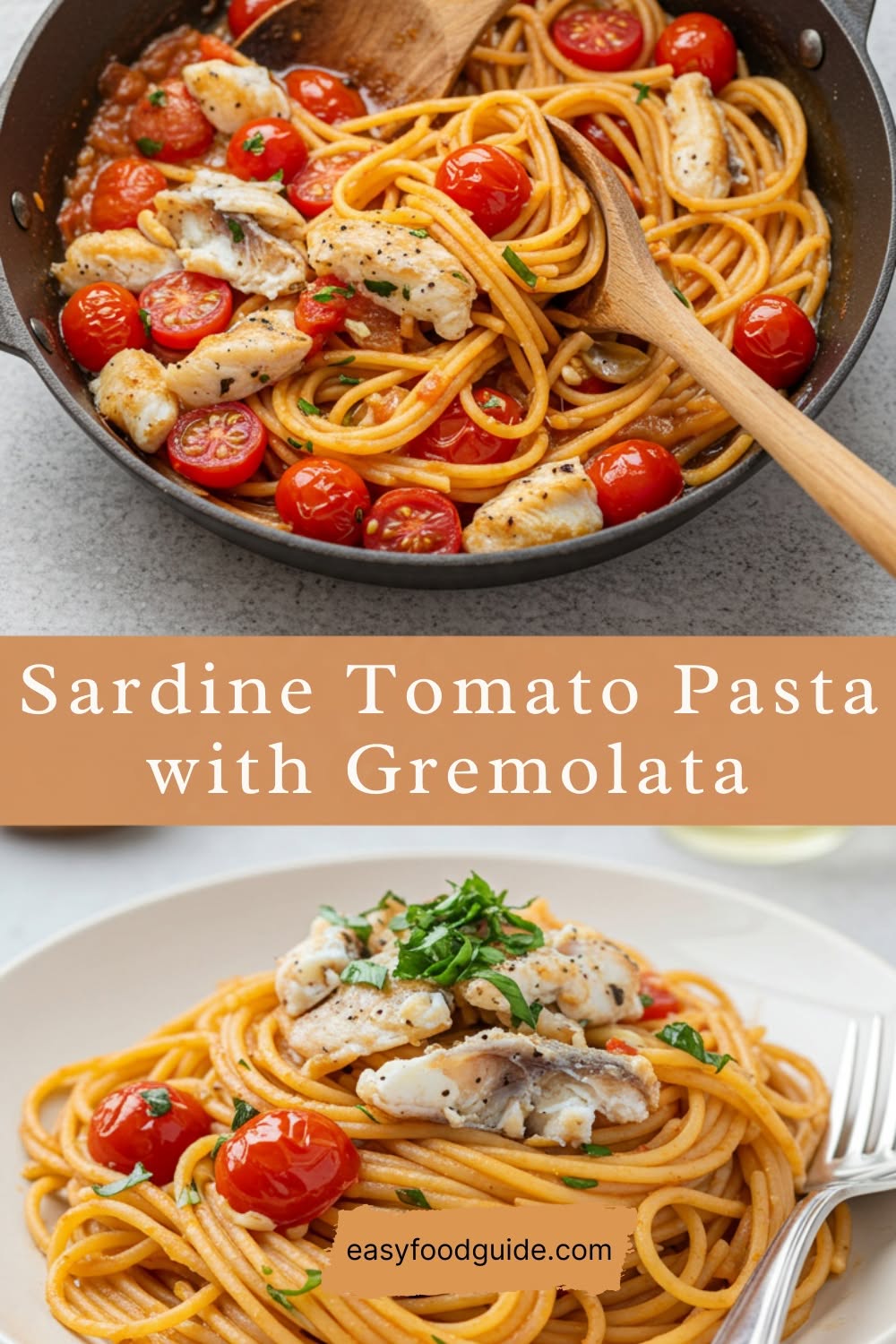 Sardine Tomato Pasta with Gremolata - Easy Food Guide