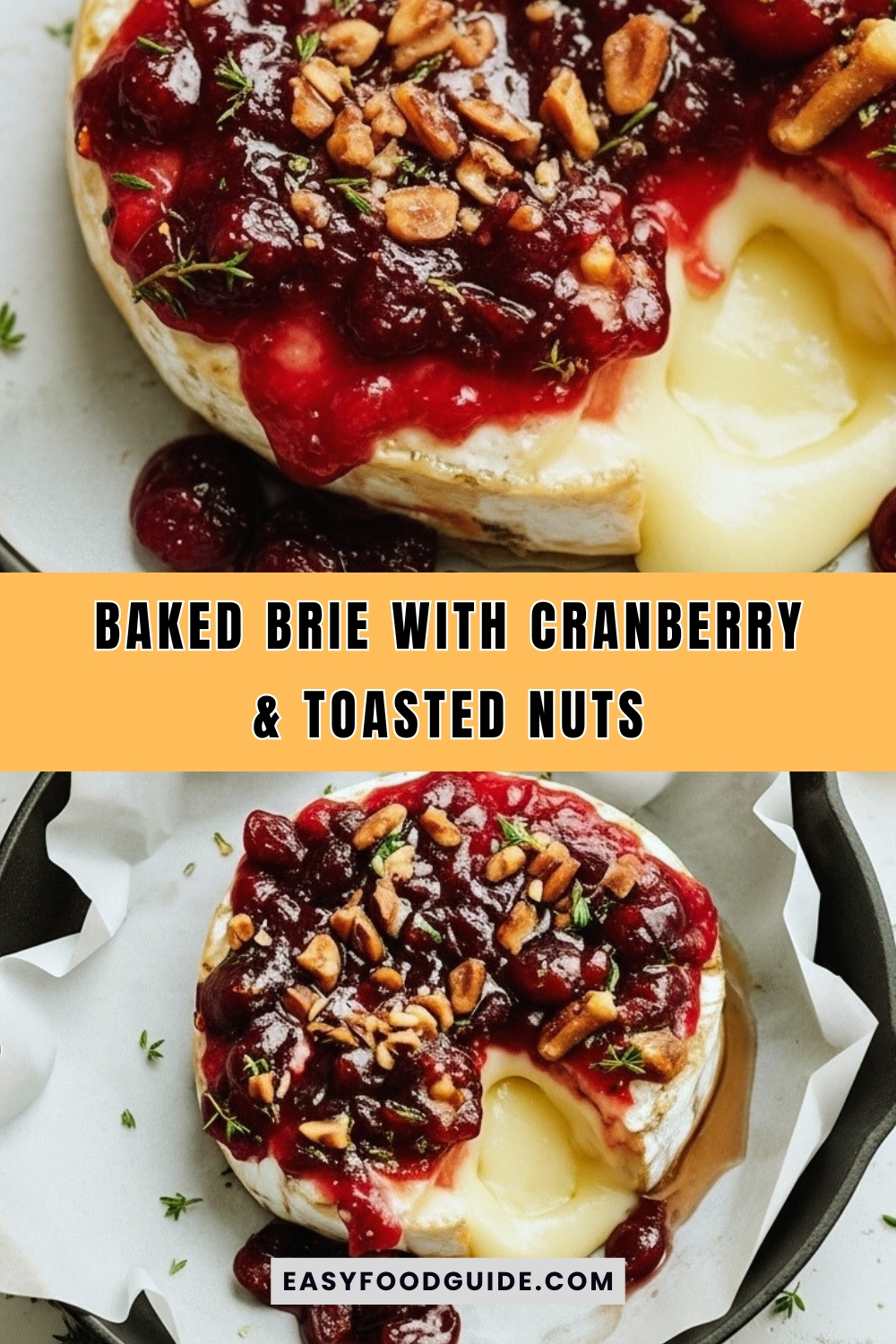 Baked Brie with Cranberry & Toasted Nuts - Easy Food Guide