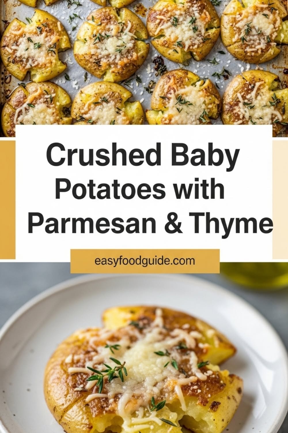 Garlic Parmesan Smashed Baby Potatoes - Easy Food Guide