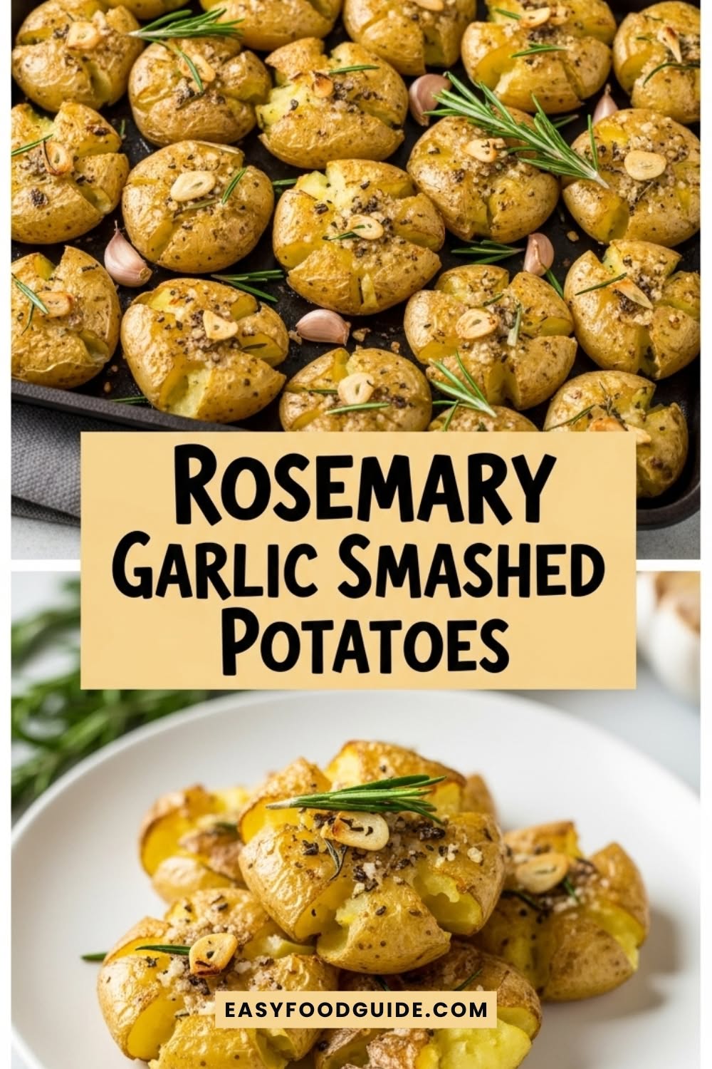 Crispy Rosemary Garlic Smashed Potatoes - Easy Food Guide