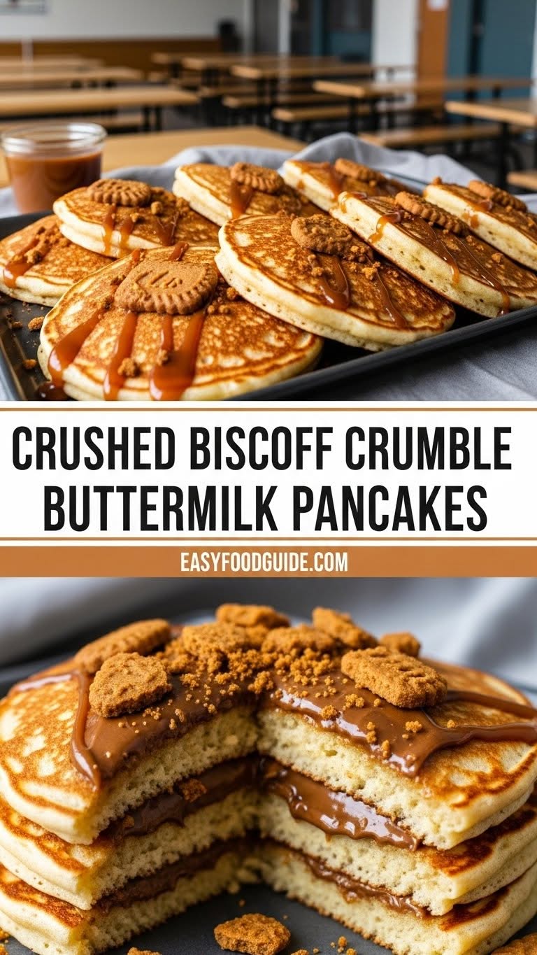 Crushed Biscoff Crumble Buttermilk Pancake Recipe - Easy Food Guide