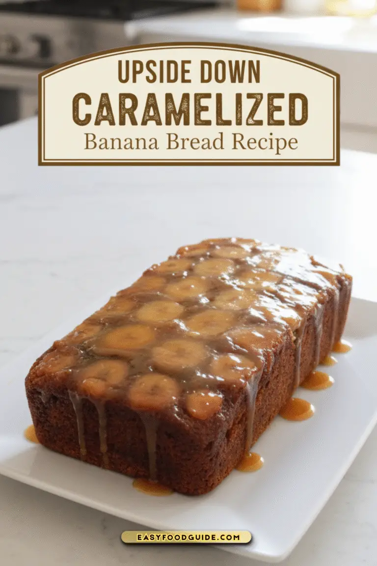 Upside Down Caramelized Banana Bread Loaf - Easy Food Guide