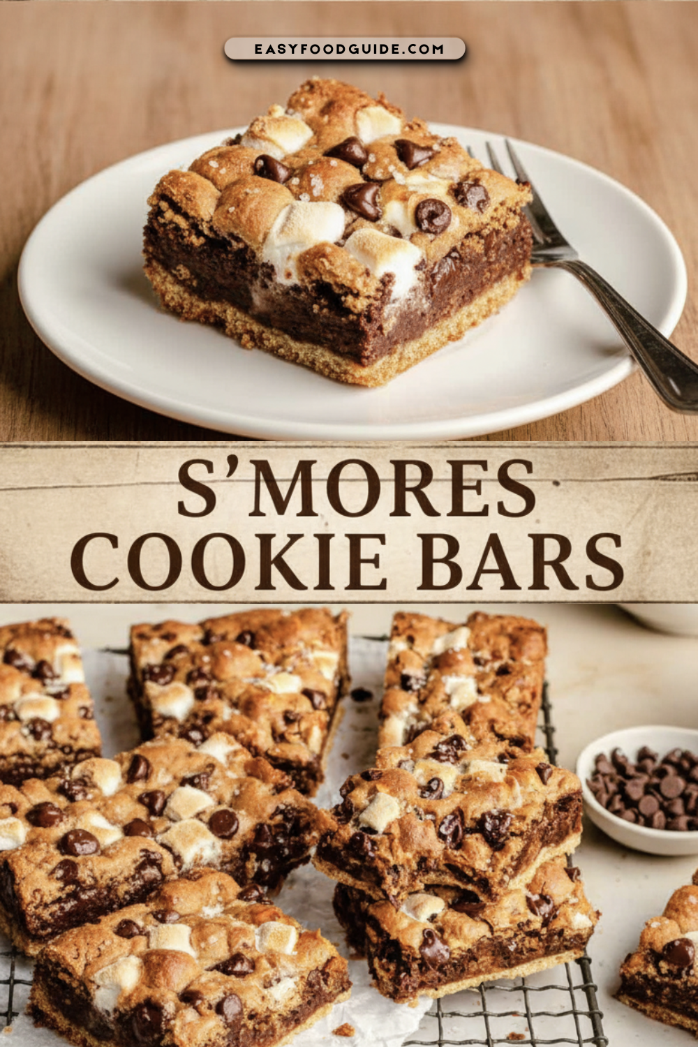 S’mores Cookie Bars Recipe - Easy Food Guide