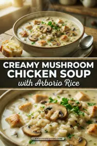 Mushroom Chicken Soup with Arborio Rice - Easy Food Guide