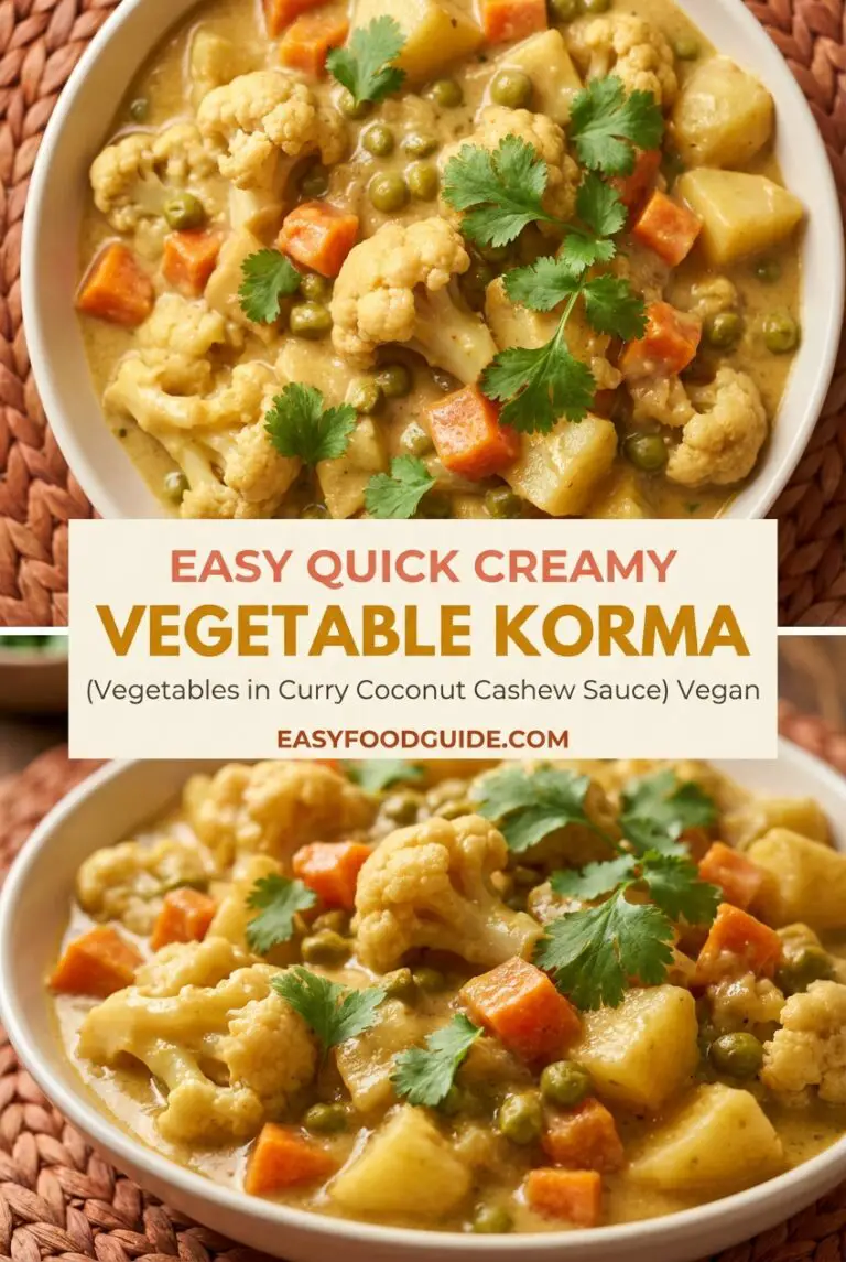 Easy Quick Creamy Vegetable Korma Vegan - Easy Food Guide